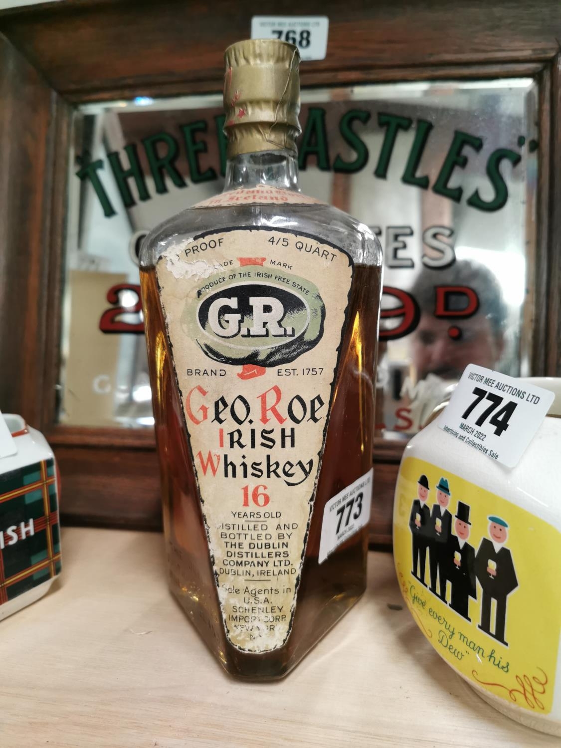 Rare bottle of George Roe Irish Whiskey - auctions & price archive