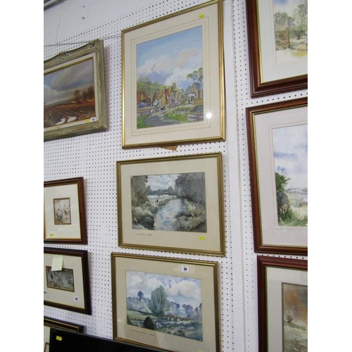 FRANK McNICHOLS, watercolour "The Dairy" & two others rivers... | Barnebys