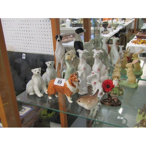ANIMAL FIGURES, Beswick Sheep Dog, porcelain Greyhounds and ... | Barnebys