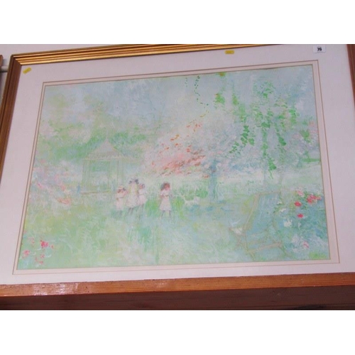 JOHN ROSSER, signed watercolour "Afternoon at Regents Park" | Barnebys