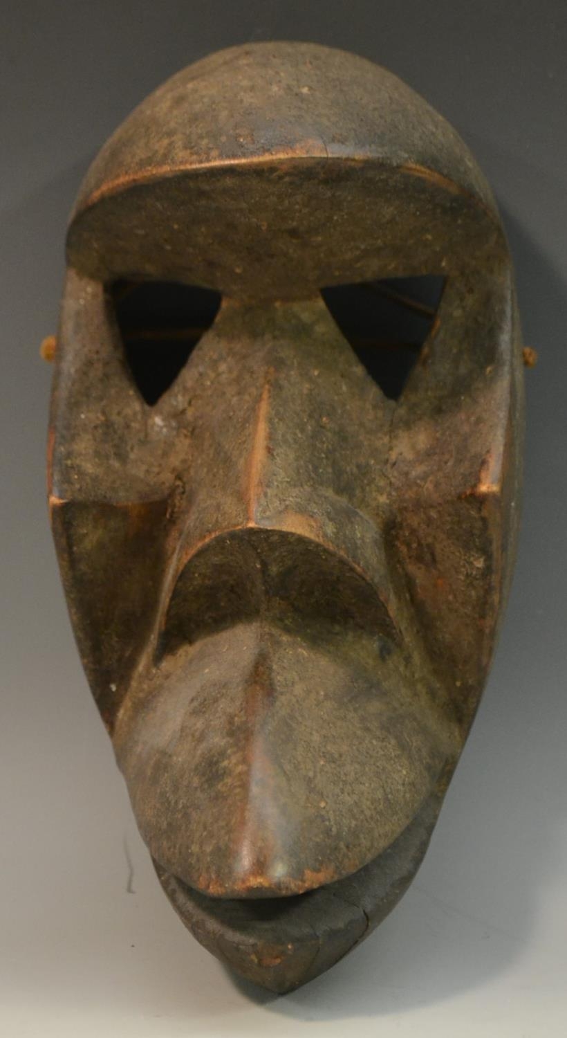 Tribal Art - a Dan bird mask, of simple, of highly stylised 'Cubist ...