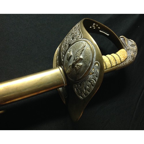 REPRODUCTION WW2 RAF Officers Sword with fullered single edg... | Barnebys