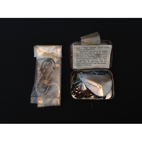 WW2 British RAF survival fishing kit in a hinged box consist... | Barnebys