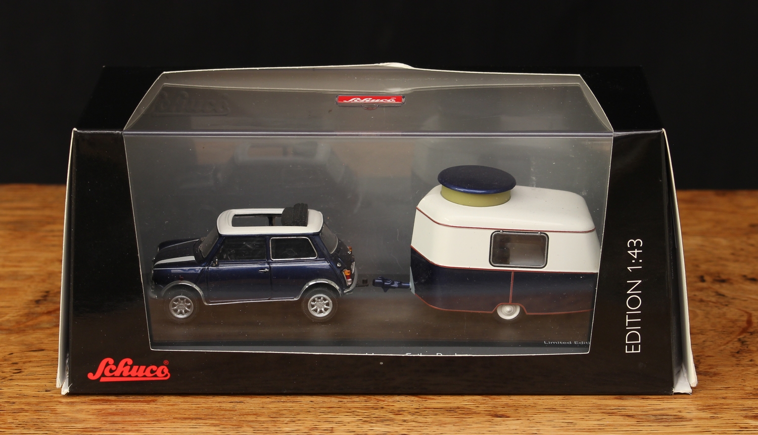 Schuco (Germany) 1:43 scale Mini Cooper and Eriba Puck carav ...