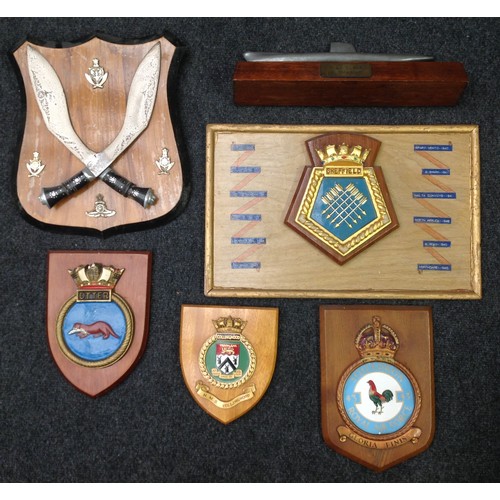 A collection of Royal Navy & RAF Wall Plaques to include HMS... | Barnebys