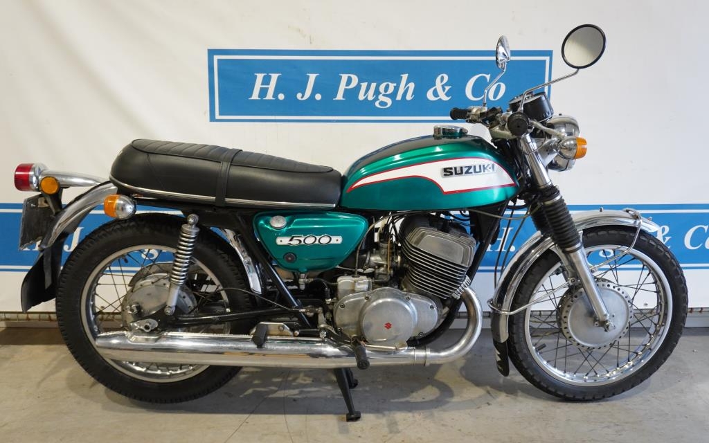 Suzuki T500 motorcycle. 1971. Runs. 500cc Matching engine and frame ...