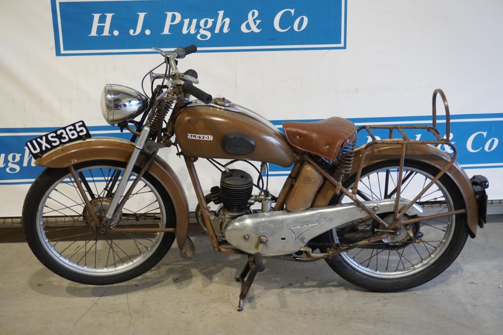 Alcyon type 23 motorcycle. 1950. 125cc. Engine no. 236809. c/w history ...