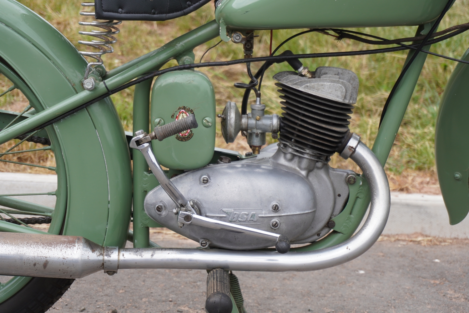 BSA Bantam D1 Hardtail motorcycle. 1950. 125cc. Matching engine and ...