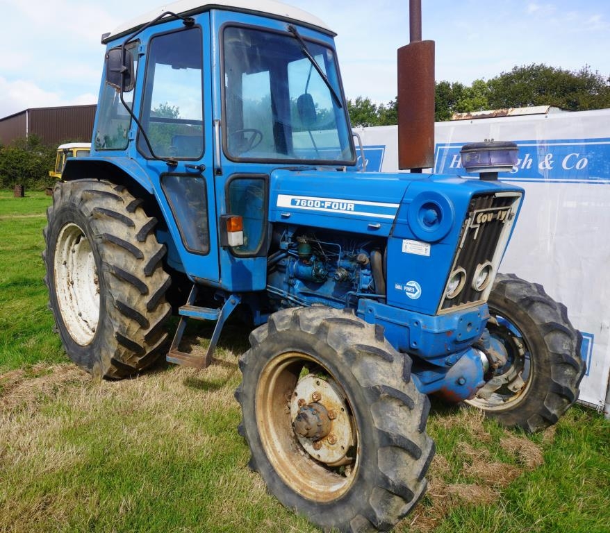 Ford 7600 Four County tractor. Dual Power, Bubble cab, original ...