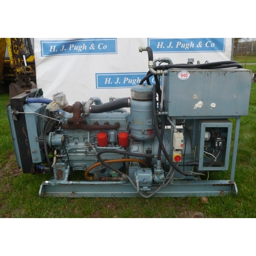 Portable 78KVA generator. 6 Cylinder diesel engine