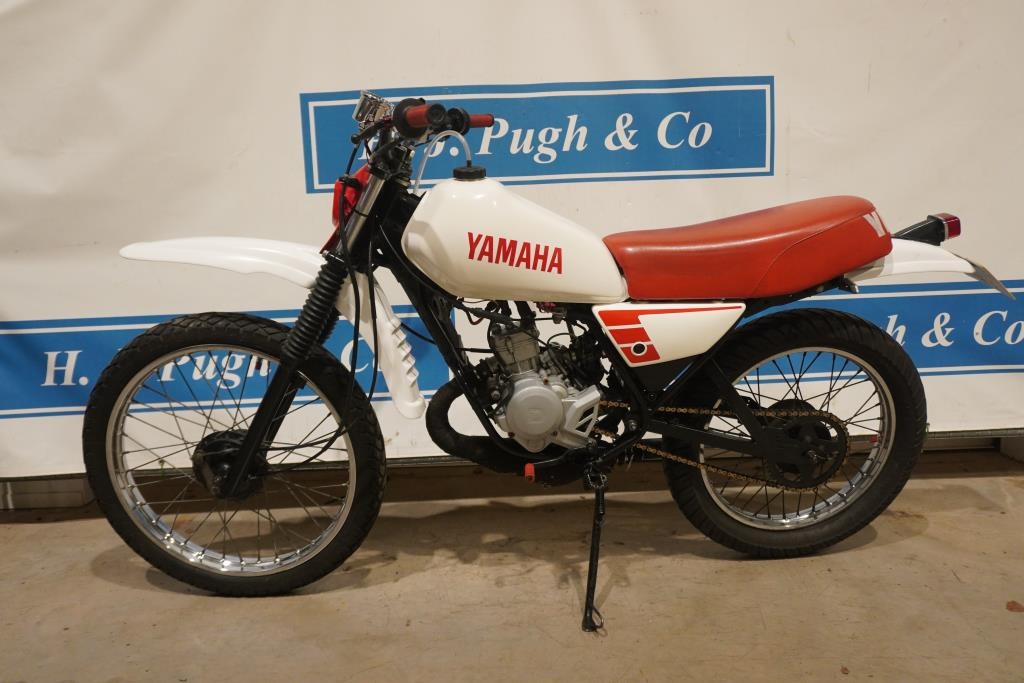 Yamaha DT50 motorcycle. 1983. 49cc. Good compression. Reg. A580 ERT. V5, key