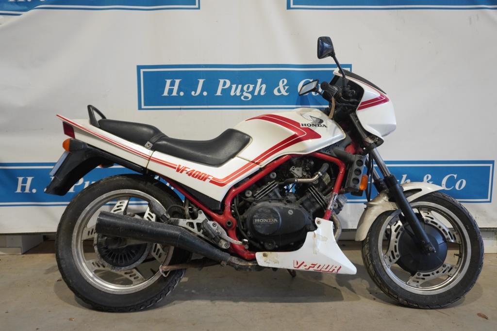 Honda VF400F motorcycle. This bike is currently registered on the Isle ...