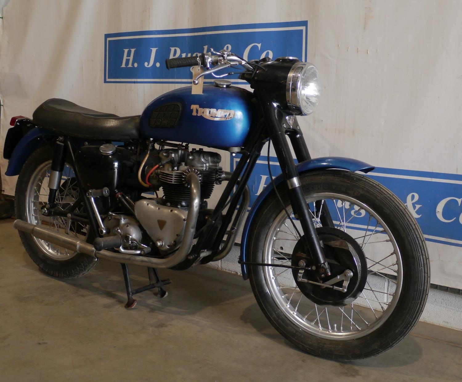 Triumph Duplex 6T motorcycle. 1961. Matching engine and frame numbers ...