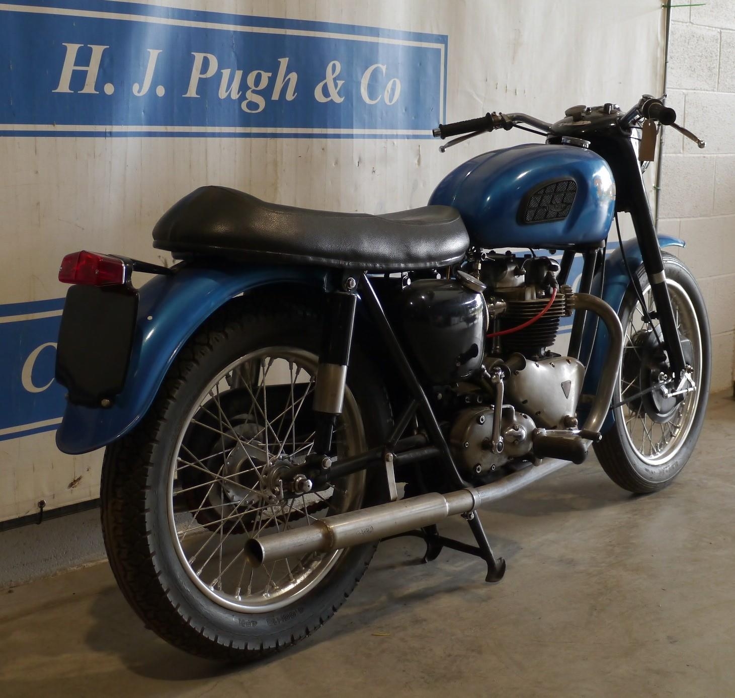 Triumph Duplex 6T motorcycle. 1961. Matching engine and frame numbers ...