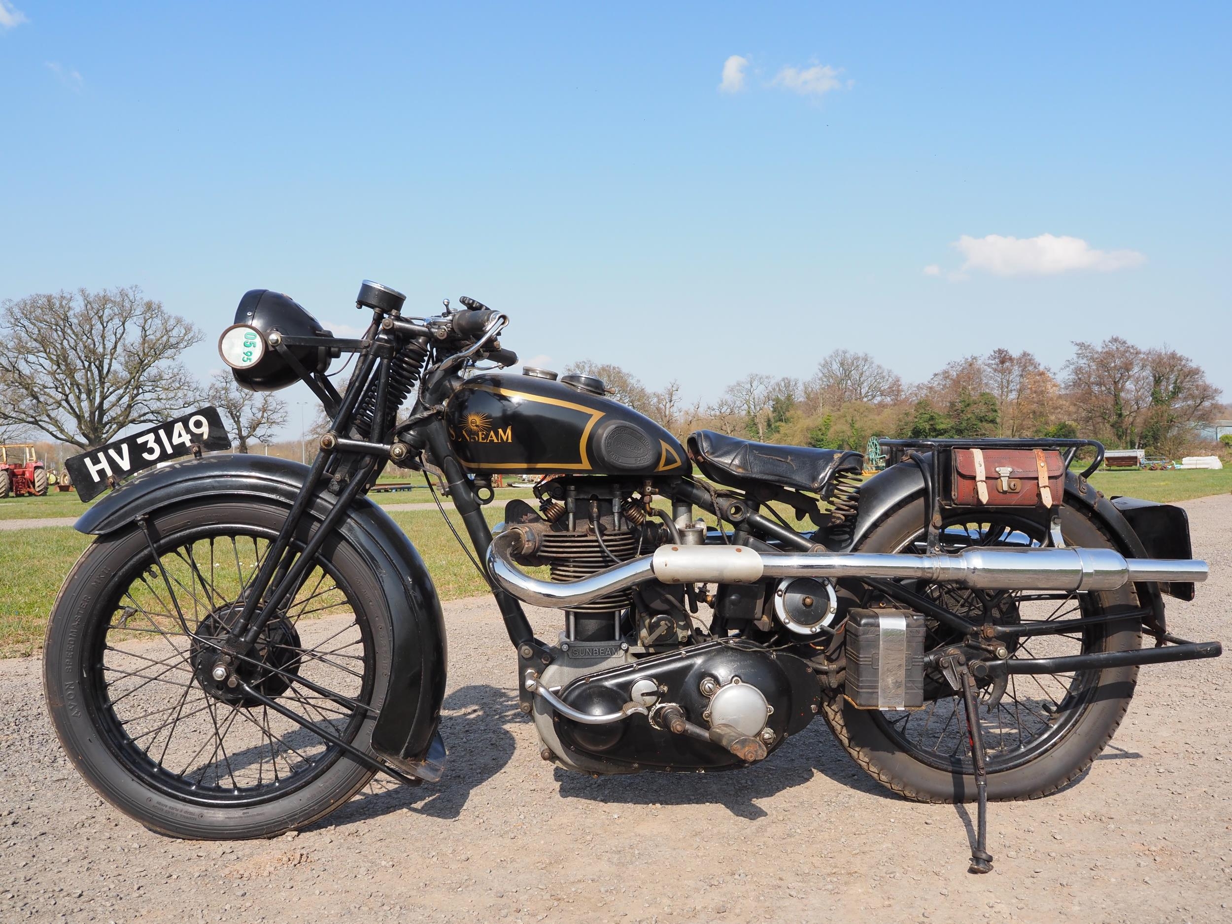 Sunbeam Model 9A motorcycle. 1933. 600cc. This bike is being sold from ...
