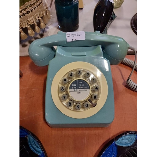 Unusual Blue Vintage Push Button Telephone