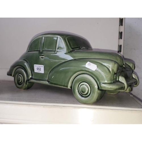 Green pottery car | Barnebys