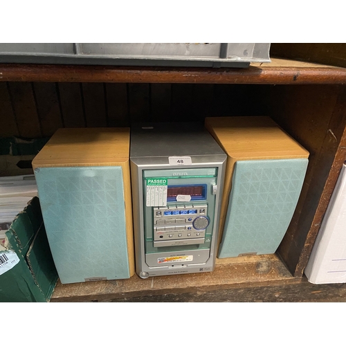 Aiwa micro hi-fi system with speakers. | Barnebys