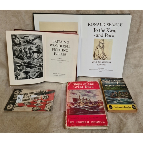WWII books including Ronald Searle 'To the Kwai and back', '... | Barnebys