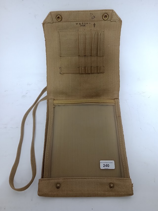 A WW2 British military issue map case - auctions & price archive