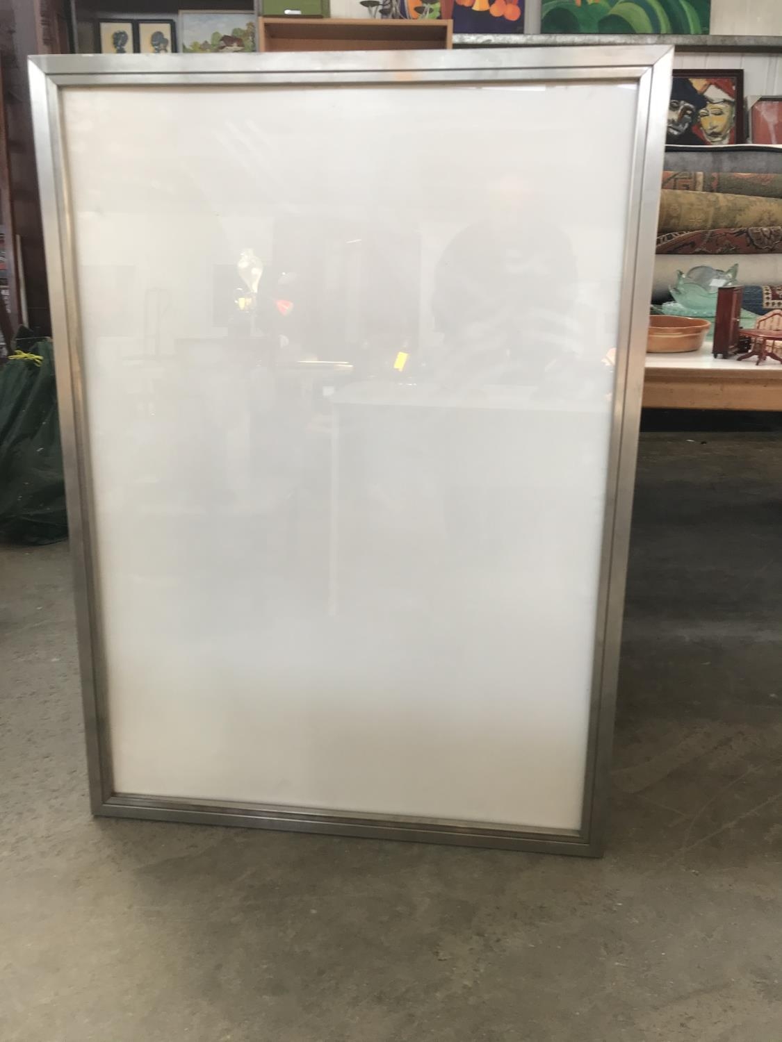 Large Stainless Steel Advertising Board with Front Glass (128 x 93cm)