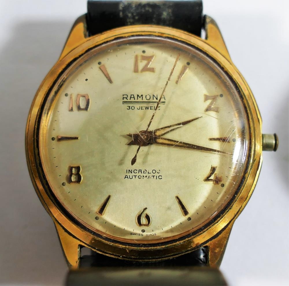 Four gentleman's vintage wrist watches comprised of a Ramona Incabloc ...