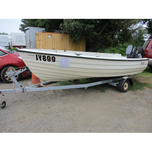 A Bonwitco 449 Unsinkable 15' boat complete with Yamaha 25hp outboard ...