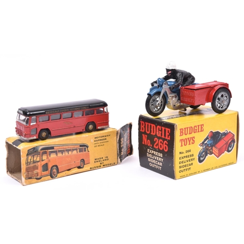 2 Budgie Toys. Express Delivery Sidecar Outfit No.266. Bike ... | Barnebys