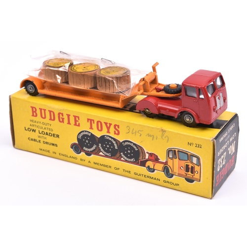 Budgie Toys Heavy-Duty Articulated Low Loader with Cable Dru... | Barnebys