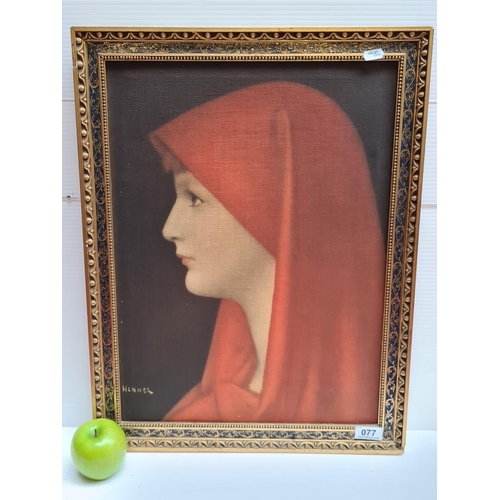 Framed print of Jean-Jacques Henner (1829-1905) Portrait of Saint ...