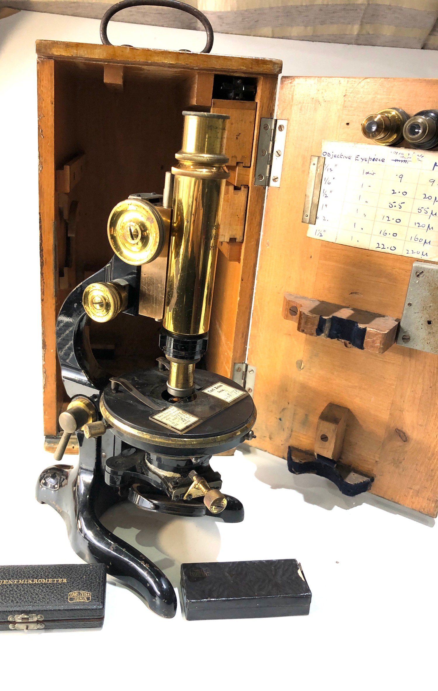 Carl Zeiss Wetzlar microscope boxed