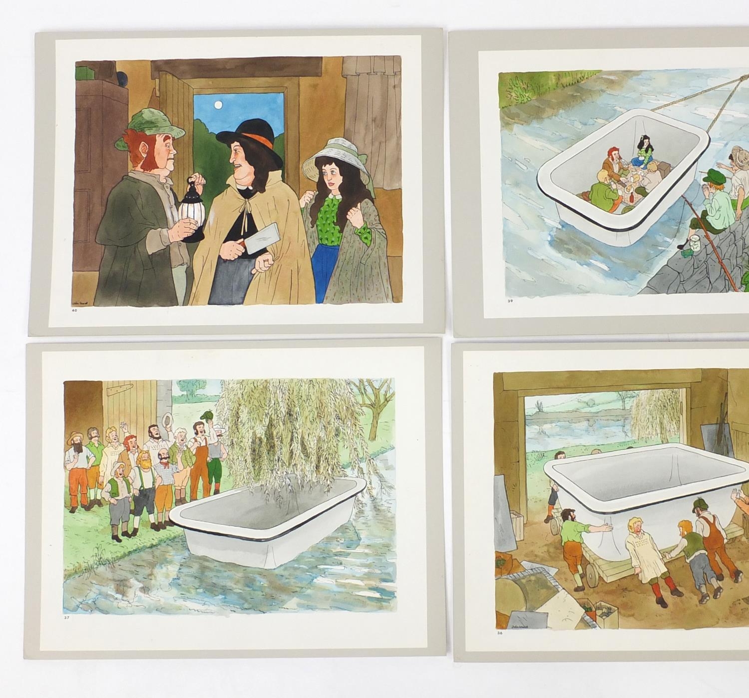 John Sewell - Collection of original watercolour illustrations, the ...