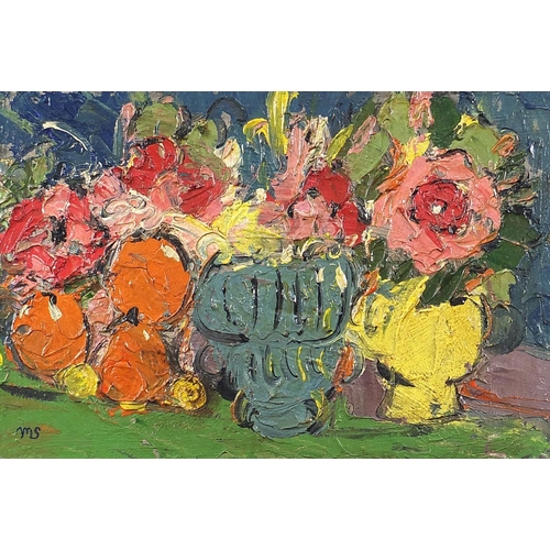 Still life flowers in a vase, Scottish Colourist school oil ... | Barnebys