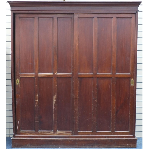Stained wood hall robe wardrobe with - auctions & price archive