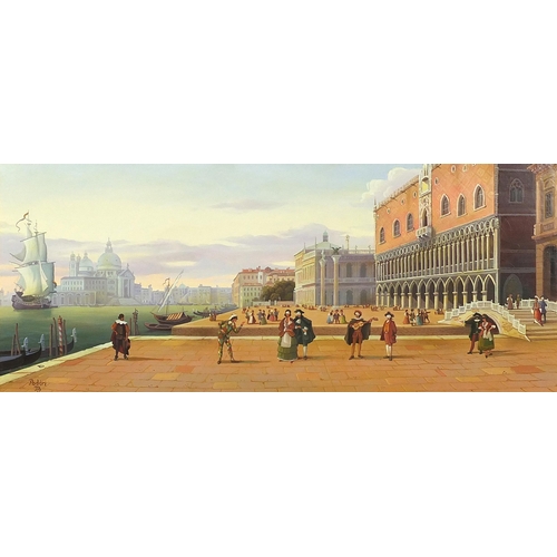 Padari - Venetian scene with actors, oil on board, Gladwell ... | Barnebys
