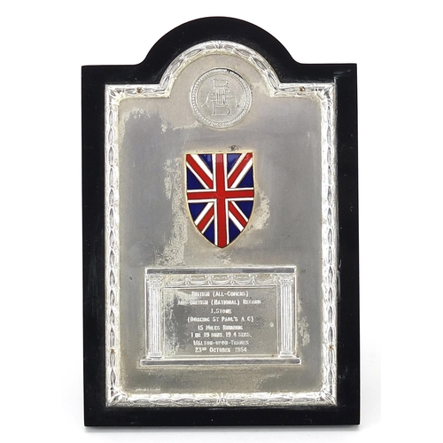 Sterling silver mounted easel trophy, Walton upon Thames Fif... | Barnebys