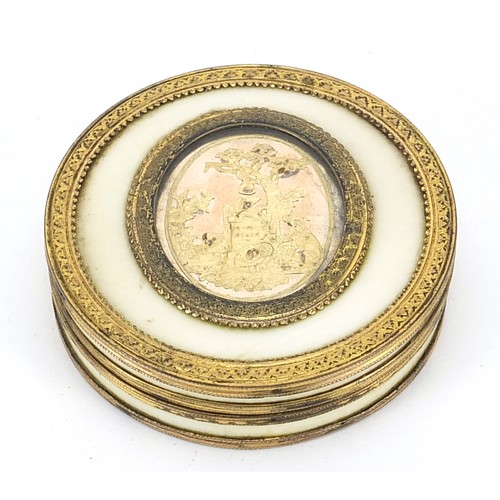 18th century French gold mounted ivory snuff box with lift o... | Barnebys