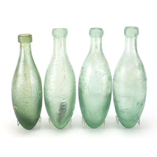 Four 19th century Hamilton glass bottles including examples ... | Barnebys