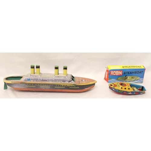 Tin Treasures Tin Plate Model of The Titanic & Welby Robin S... | Barnebys