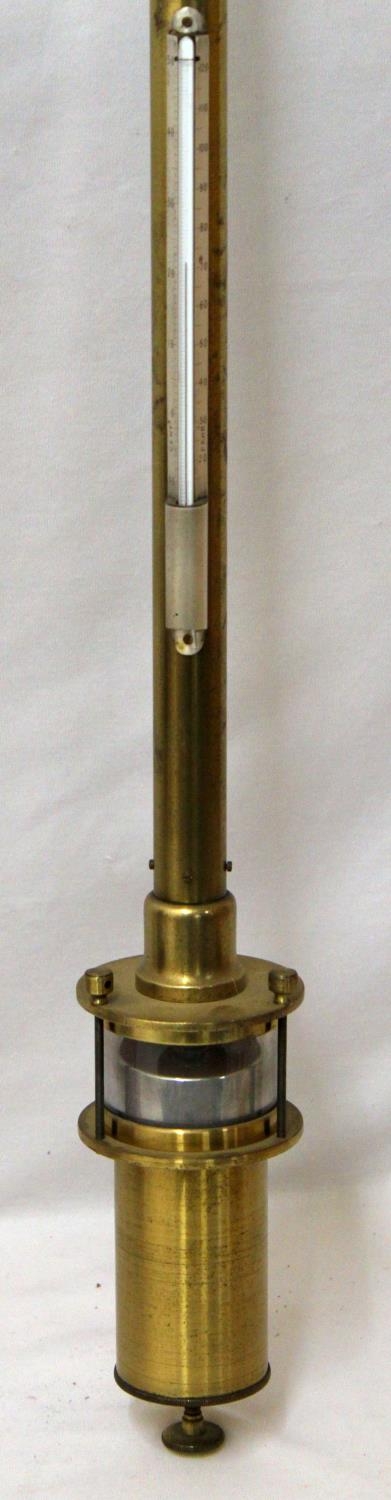 Negretti & Zambra London Ships Barometer, brass tube with visible ...