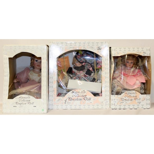 3 Leonardo Collection Porcelain Dolls, Eva, Shena & Fiona | Barnebys