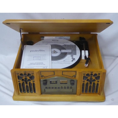 Prolectrix Record Player/CD Player/Cassette/AM/FM radio in a... | Barnebys