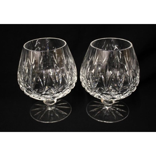 Pair of Cut Crystal Brandy Balloons | Barnebys