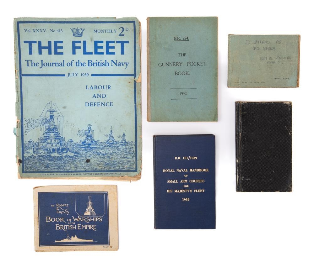 A Royal Navy Gunnery Book and gunnery text book o/s D Leyland RN ...