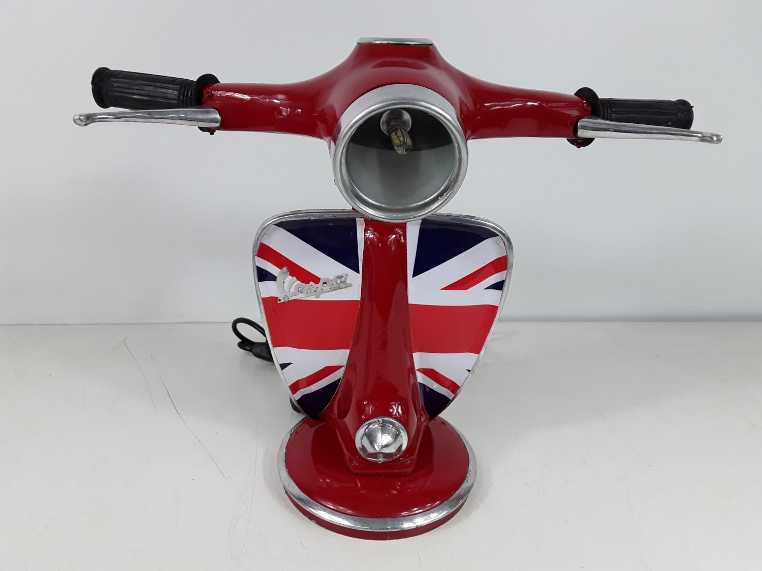 Vespa lamp with Union Jack decoration