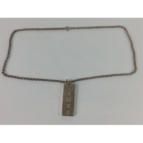 1oz silver ingot on chain