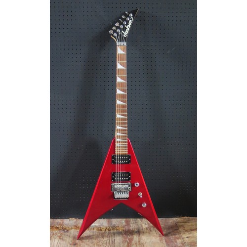 A Jackson Flying V Electric Guitar with - auctions & price archive