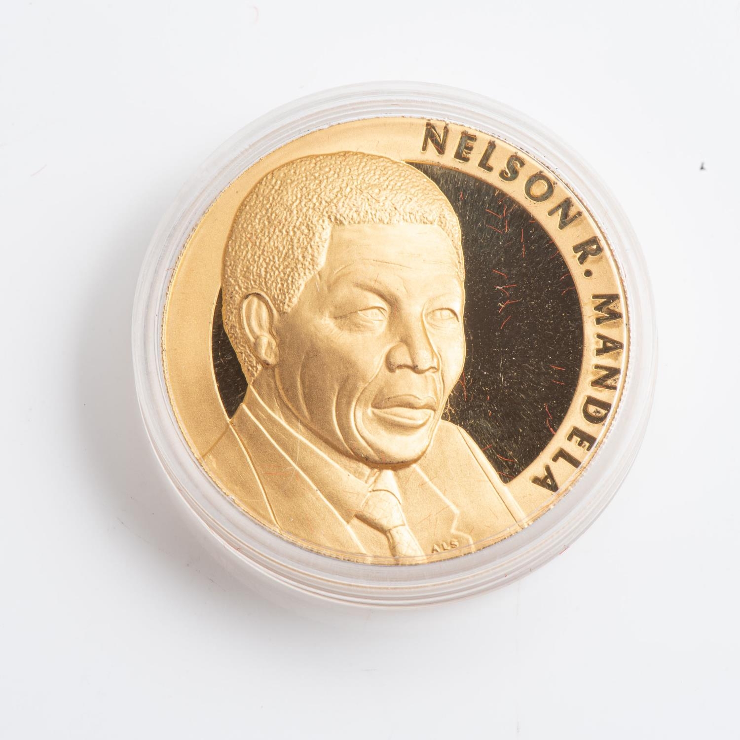 A NELSON MANDELA PROOF MEDALLION 1 OZ BOXED Encapsulated, Presidential ...