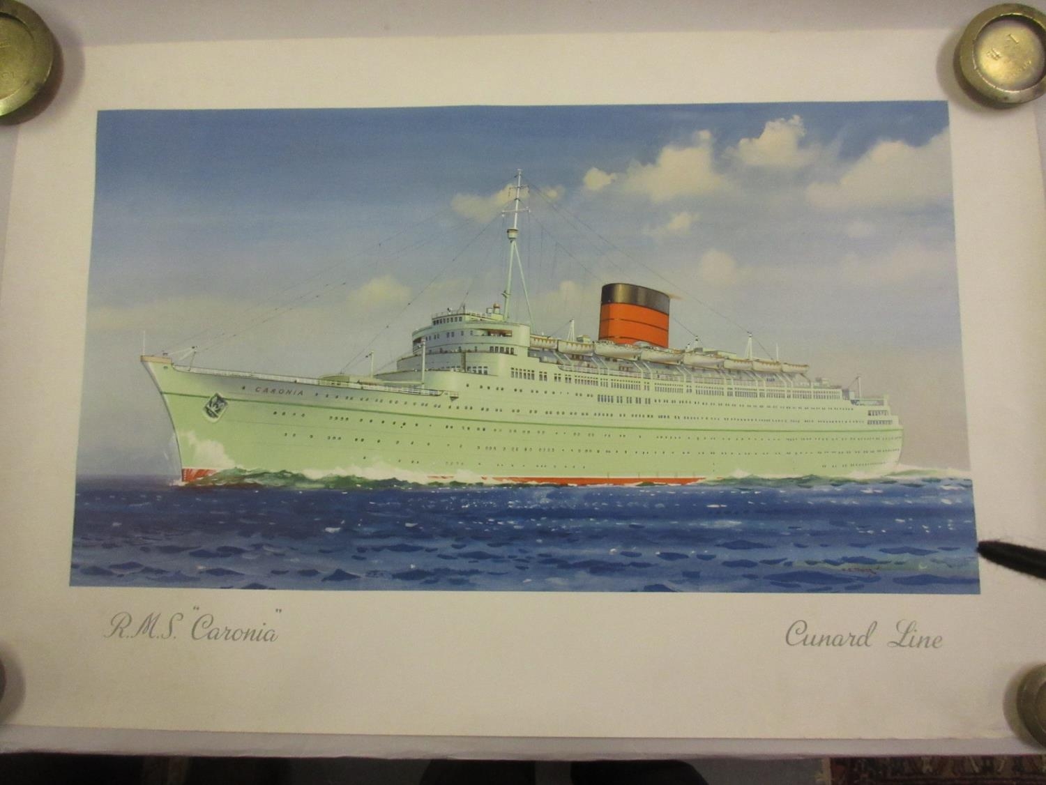Two Cunard White Star posters of RMS - auctions & price archive