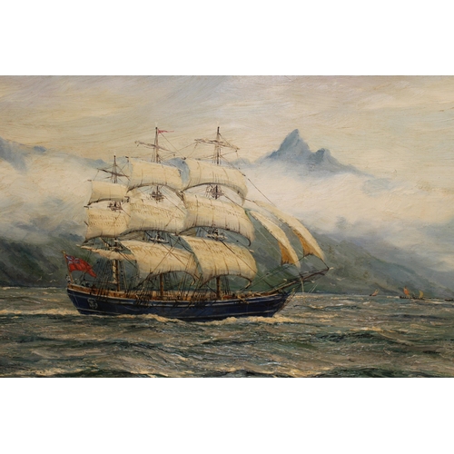 Henry Scott (1911 - 2005), oil on board, HMS Bounty off Tahi... | Barnebys